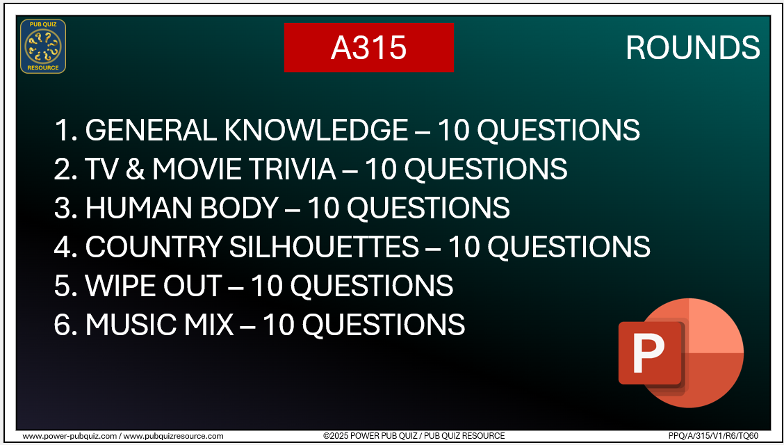 A315 Pub Quiz (30 Nov 2025) - PowerPoint Format – Power Pub Quiz
