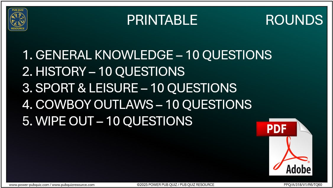 Pub Quiz – Power Pub Quiz