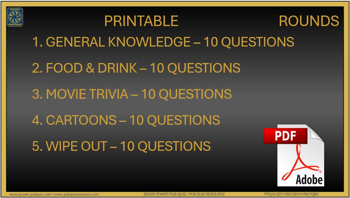 Pub Quiz – Power Pub Quiz